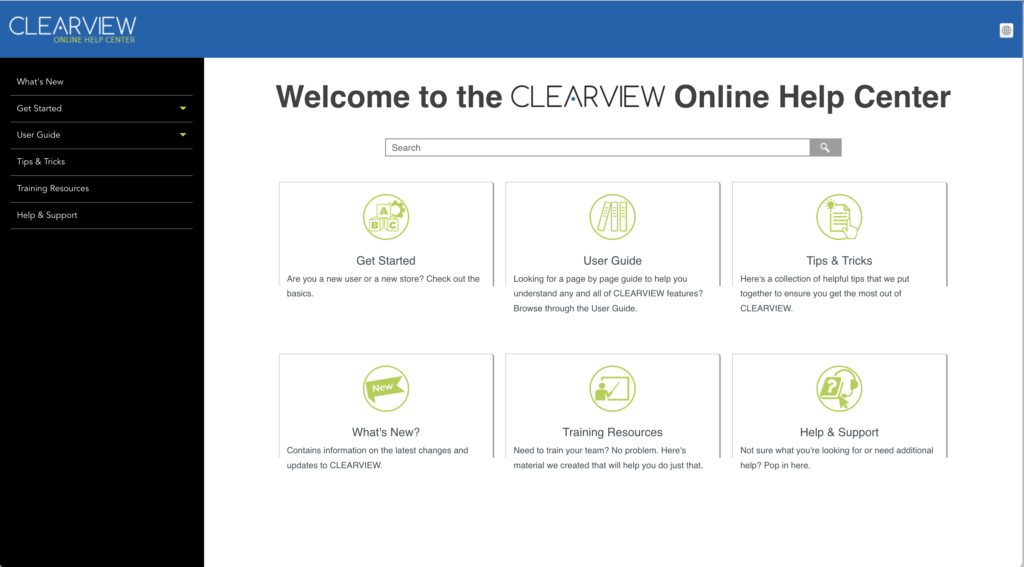 CLEARVIEW launches new Online Help Center - CLEARVIEW